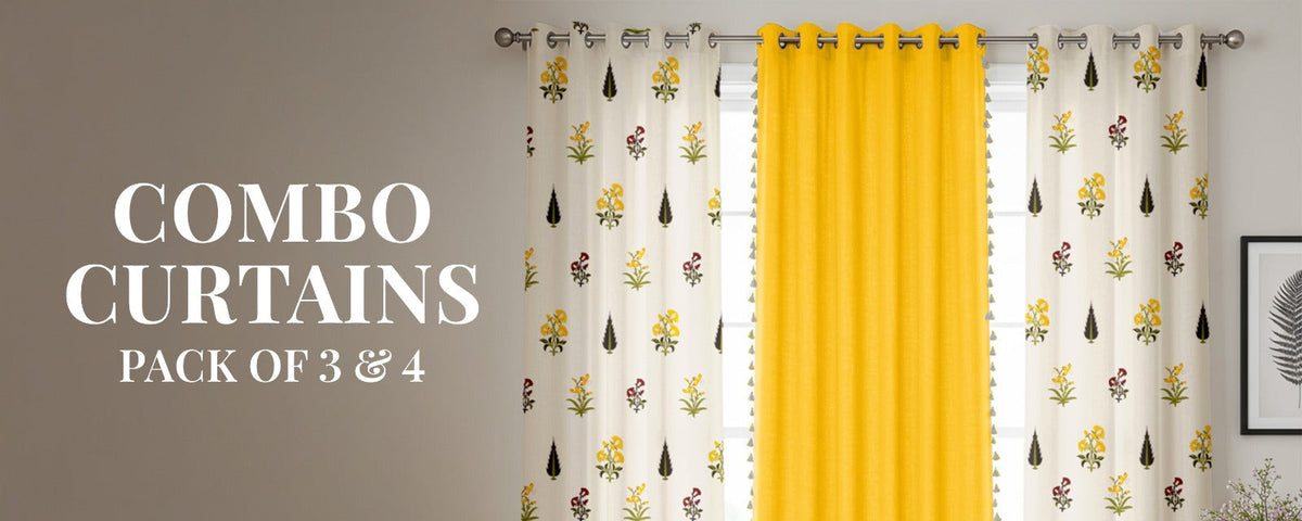 3 Piece Combo | Set of 3 Curtains Upto 50% OFF | Urban Space