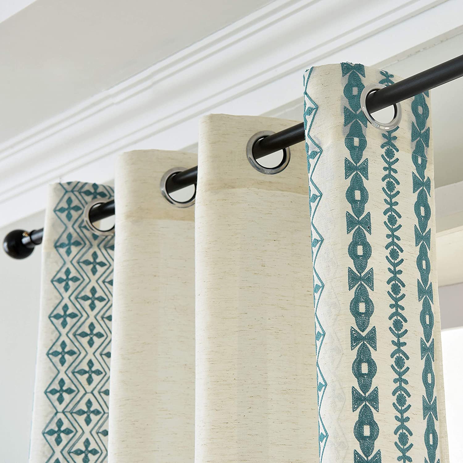 Urban Space 100% Cotton Curtains , Bedroom Curtains, Room Darkening ...