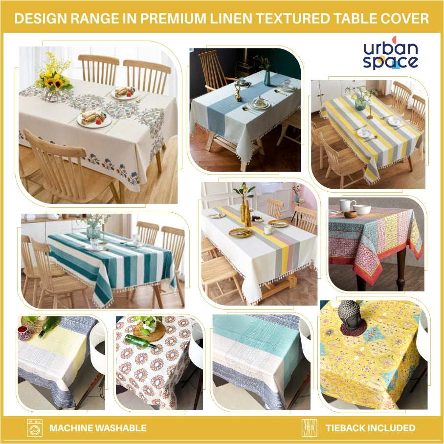 Sicilia : Anti Skid & Water resistant Linen textured table cloth for ...