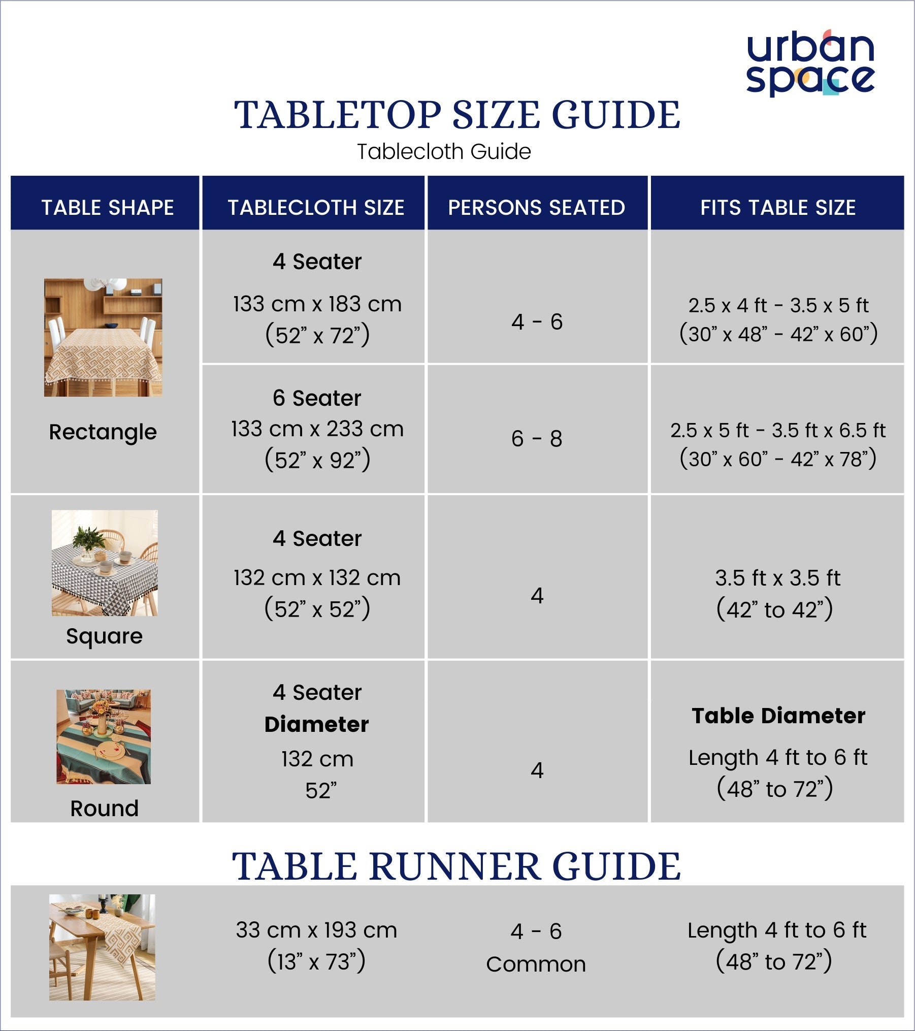 100% Cotton Table Runner